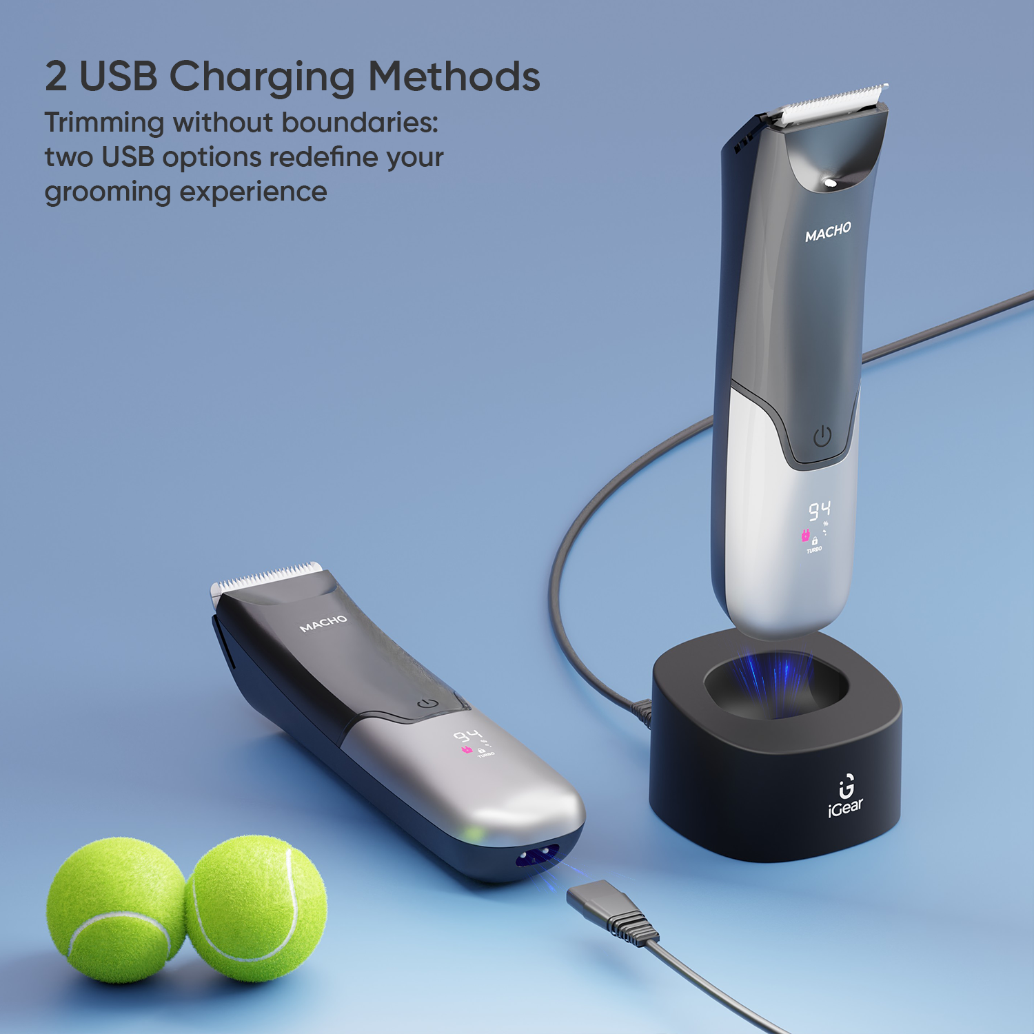 Buy iGear Macho: Body Hair Trimmer, Ceramic Precision Blades, 7000 RPM ...