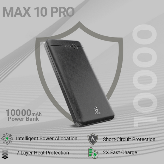 Buy iGear Max10 Pro 10000 mAh Powerbank with Type-C-PD, Output 20W ...